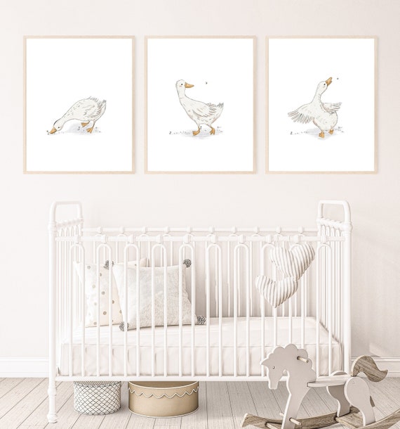 Duck Nursery Print Watercolor Duck Wall Art Duck Wall Decor - Etsy