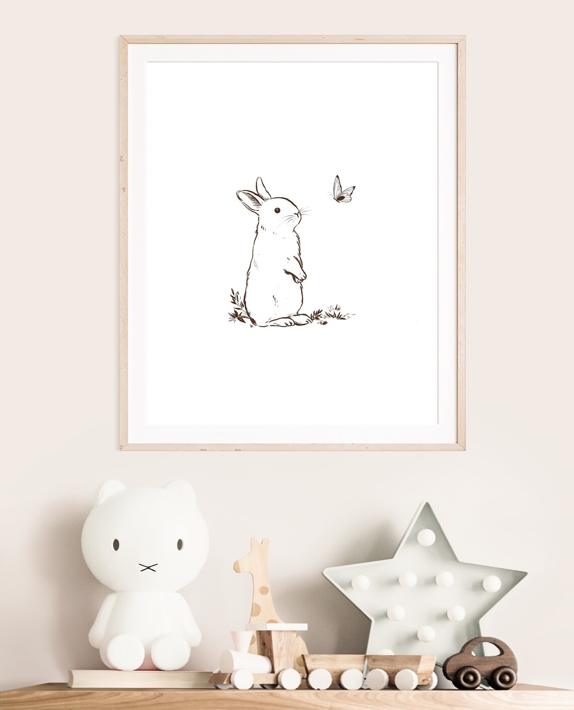 Bunny Nursery Wall Art / Bunny Print / Bunny Wall Decor / - Etsy