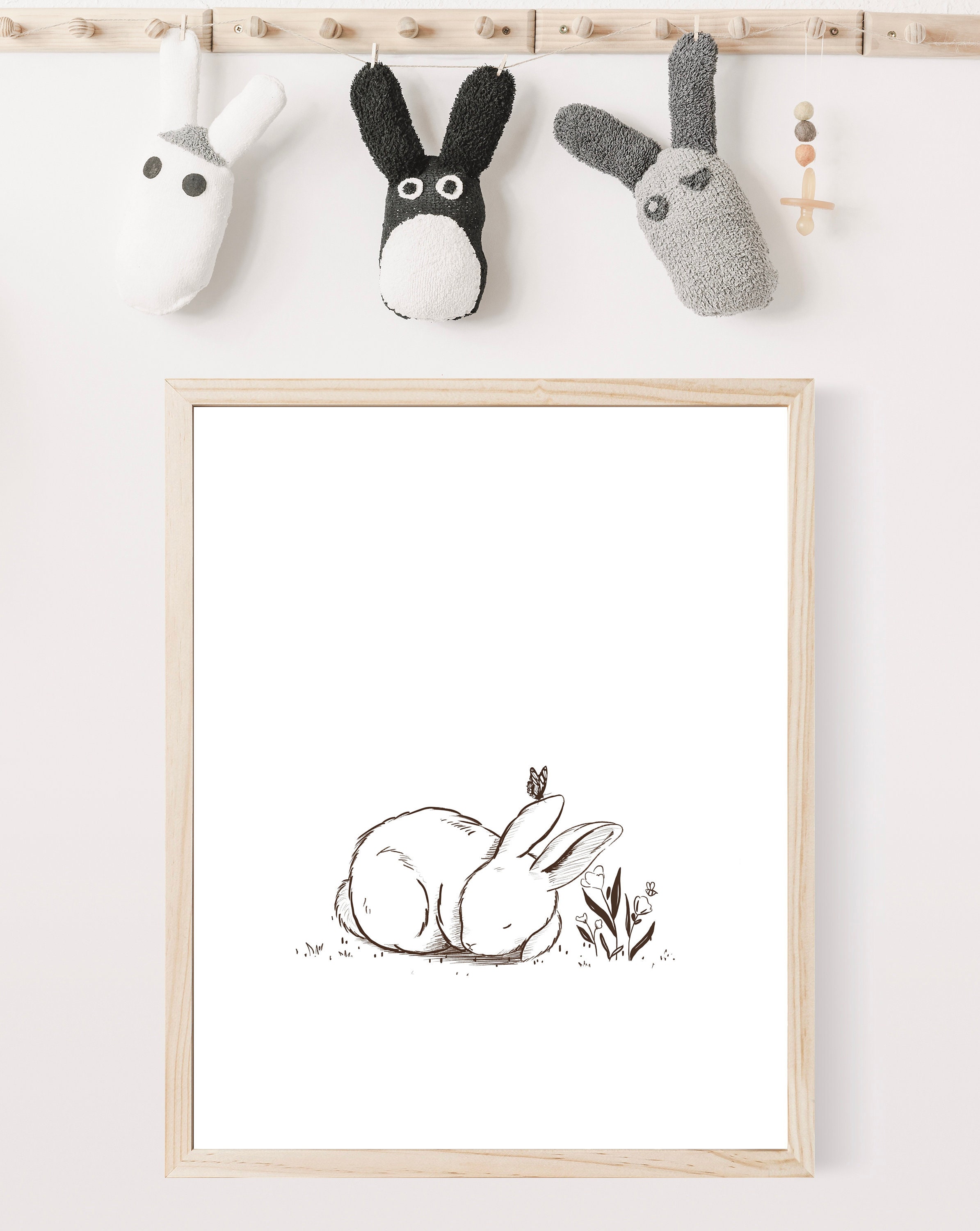 Bunny Nursery Print Bunnies Wall Art Bunny Wall Decor Bunny - Etsy