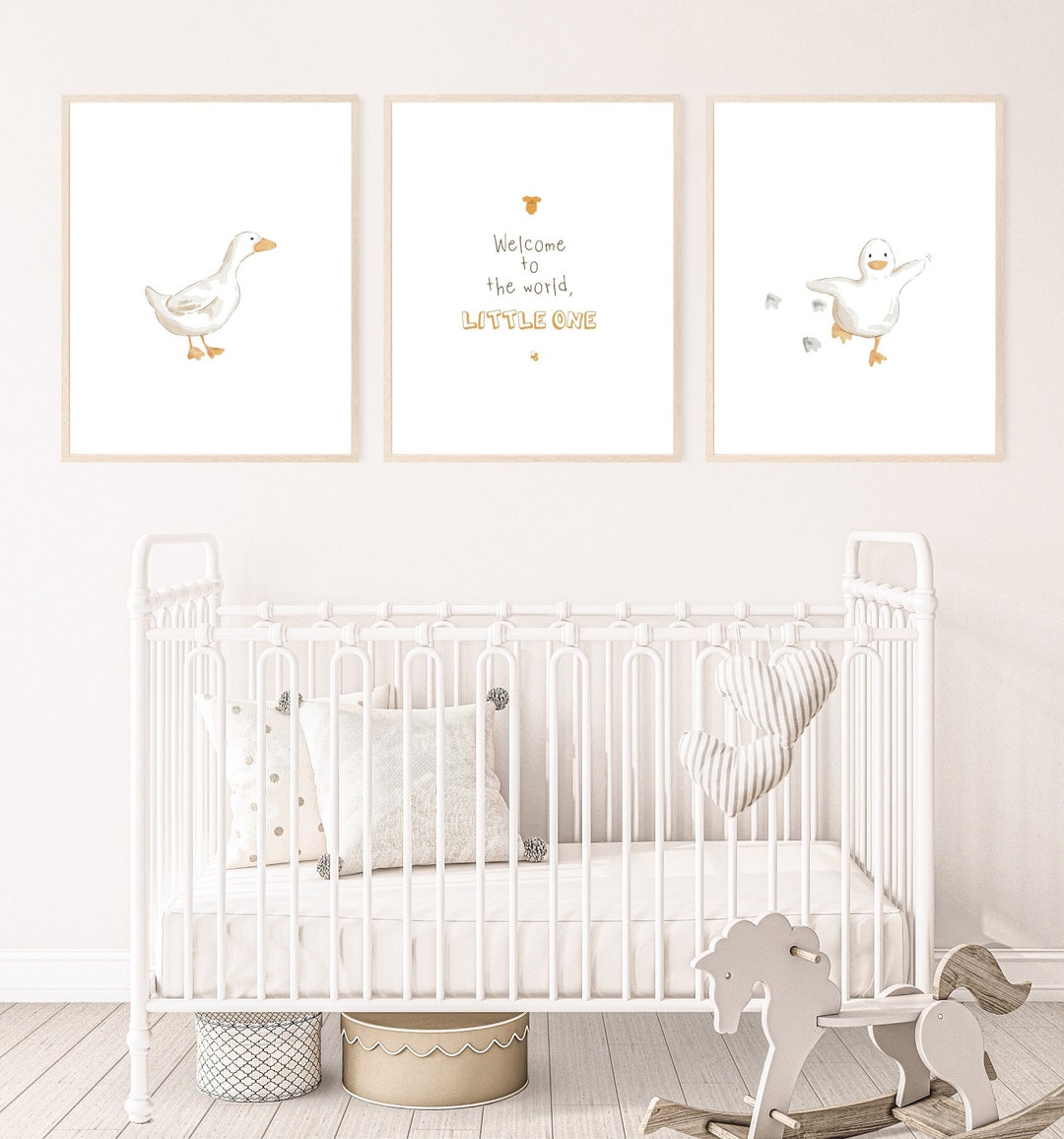 Ducks Nursery Wall Art Set of 3, Quotes Print, Minimalist Decor, Duck ...