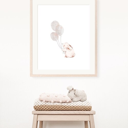 Bunny Nursery Wall Art / Bunny Print / Bunny Wall Decor / - Etsy