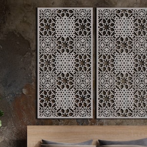 Wood Moroccan Style Wall Panels, Wood Home Decor, Arabic Wall Art, Wood ...