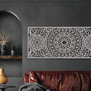 Wooden Openwork Decorative Wall Panel Style Hanging Arabic Carpet, Home ...