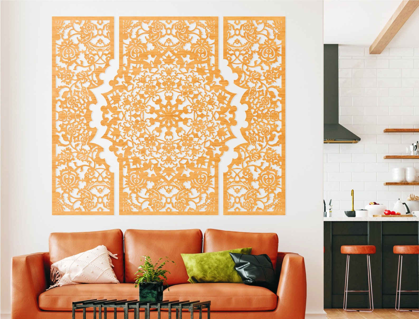 Large Set of Decorative Wall Panels, Wall Hanging, Wood Wall Art ...