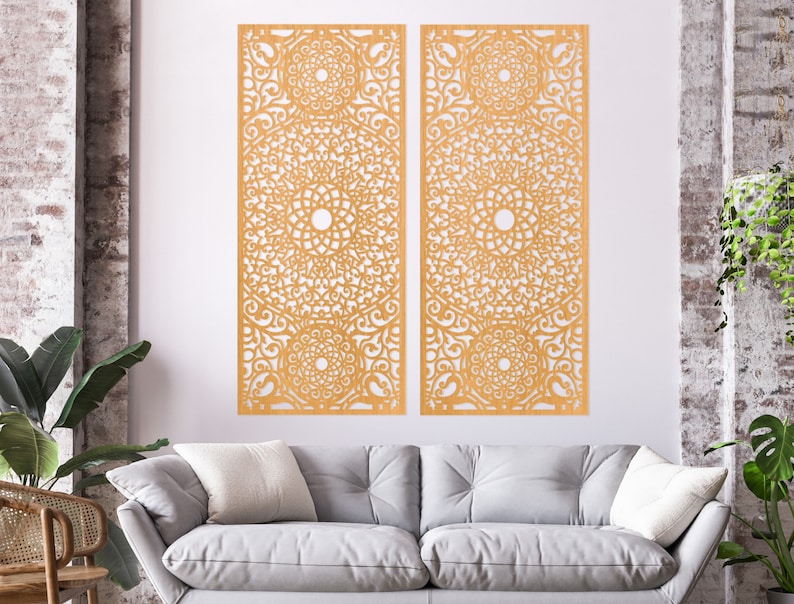 Wooden Openwork Decorative Wall Panel Style Hanging Arabic Carpet, Home ...