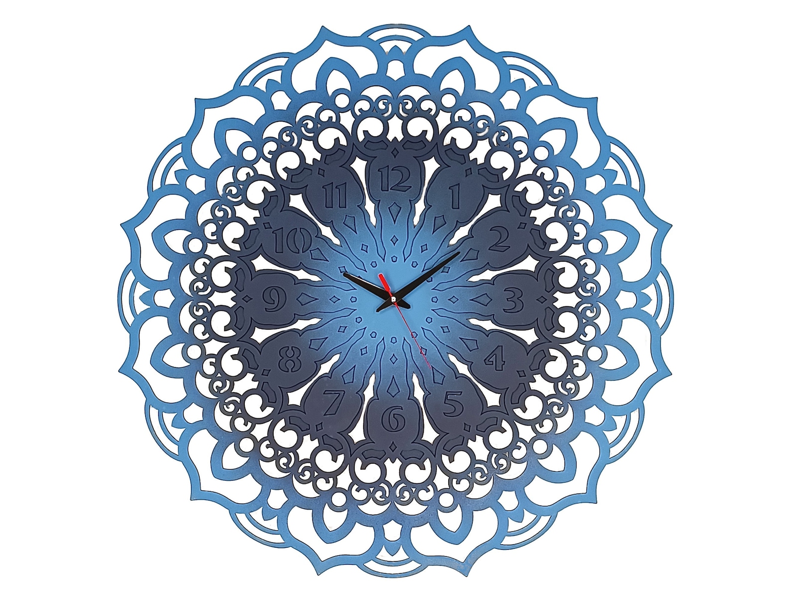 Mandala Clock Mandala Wall Clock Modern Wall Clocks Large | Etsy