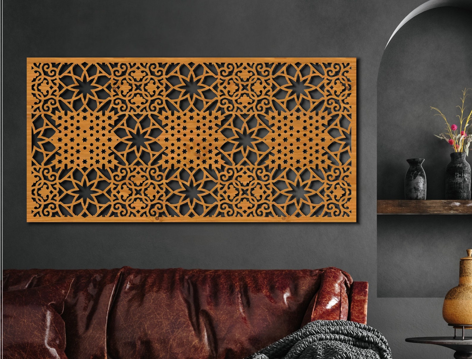 Moroccan Style Wall Panels Wood Home Decor Arabic Wall Art - Etsy