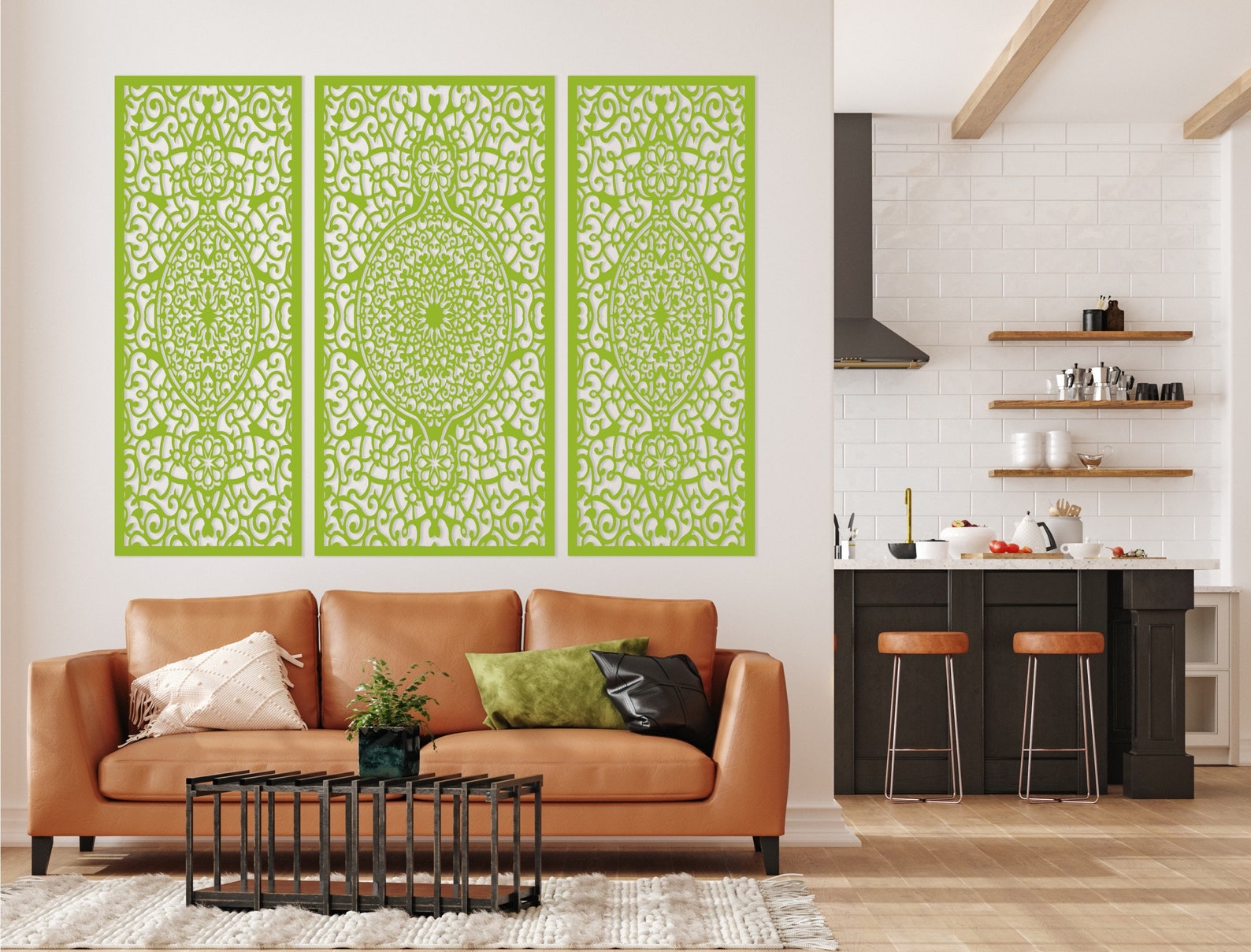 Triptych Wall Art Moroccan Panel Wall Hanging Home Décor - Etsy
