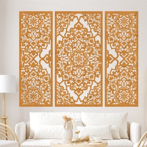Beautiful Large Openwork Triple Panel in Moroccan Style, Triptych Wall Hanging, Home Décor ...