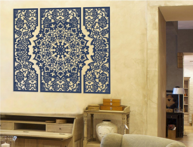 Triptych Moroccan Style Wall Panels Moroccan Home Decor - Etsy