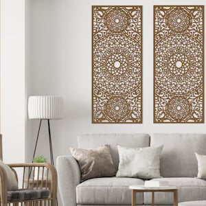 Wooden Openwork Decorative Wall Panel Style Hanging Arabic Carpet, Home ...
