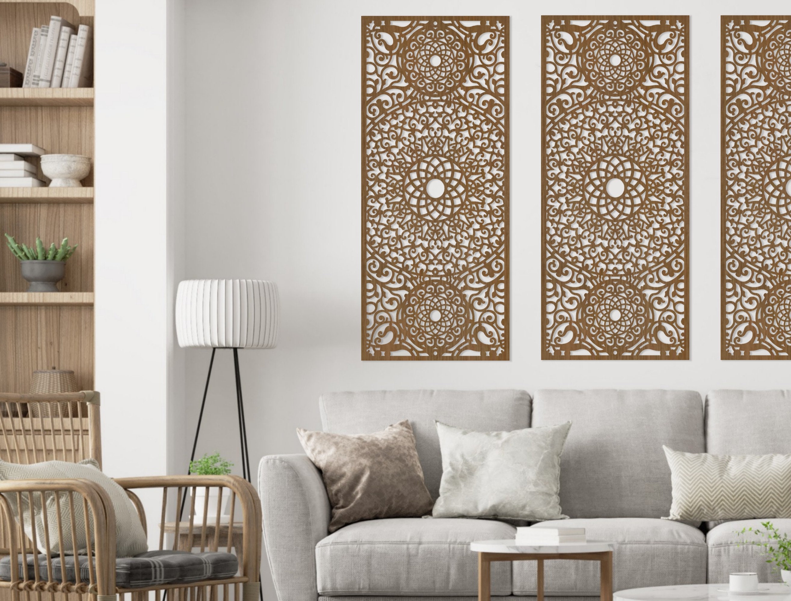Wooden Openwork Decorative Wall Panel Style Hanging Arabic Carpet, Home ...