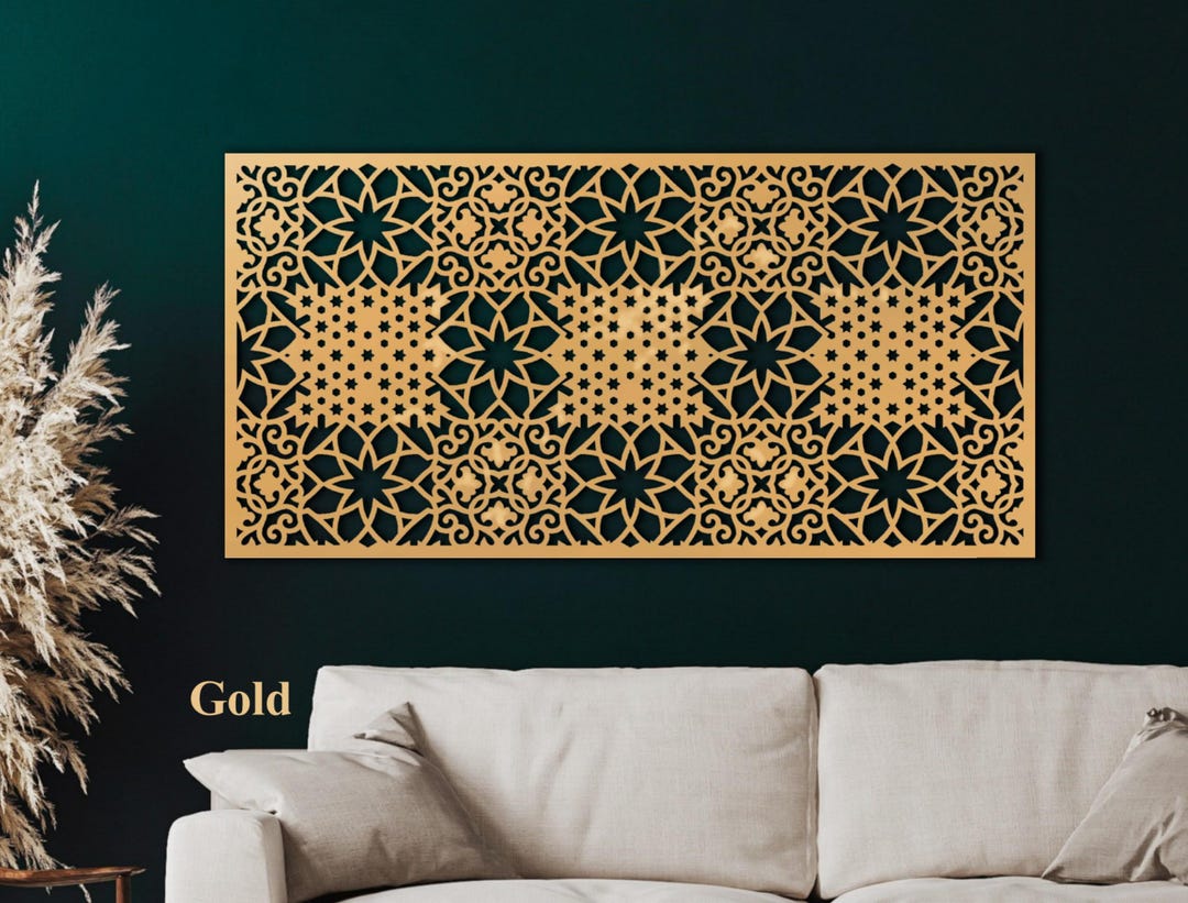 Wood Moroccan Style Wall Panels, Wood Home Decor, Arabic Wall Art, Wood ...