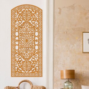 Wood Home Decor, Arabic Wall Art, Islamic Gift, Moroccan Lattice Panel ...