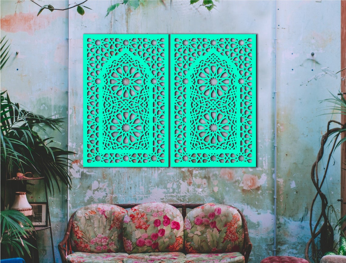 Arabic Window Moroccan Panel Wooden Wall Art Moroccan - Etsy