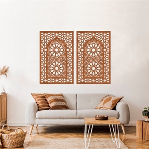 Arabic Window, Moroccan Panel, Wooden Wall Art, Moroccan Mashrabiya ...