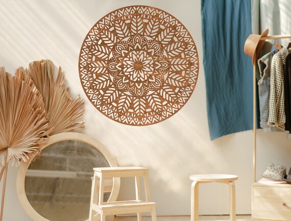 Mandala Wall Art Filigree Wall Hanging Wood Decor Rustic - Etsy