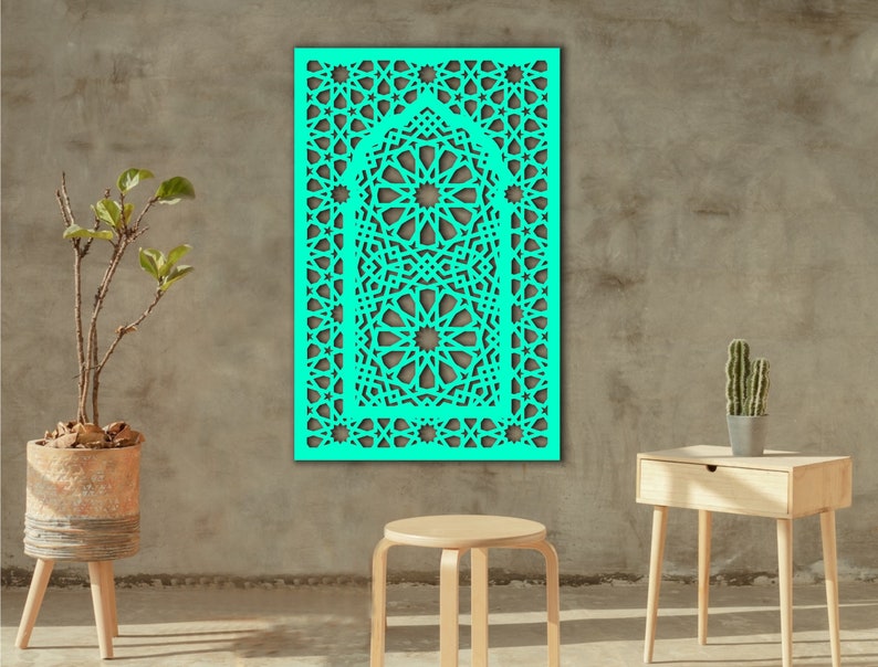 Arabic Window Moroccan Panel Wooden Wall Art Set of 3 Boho - Etsy