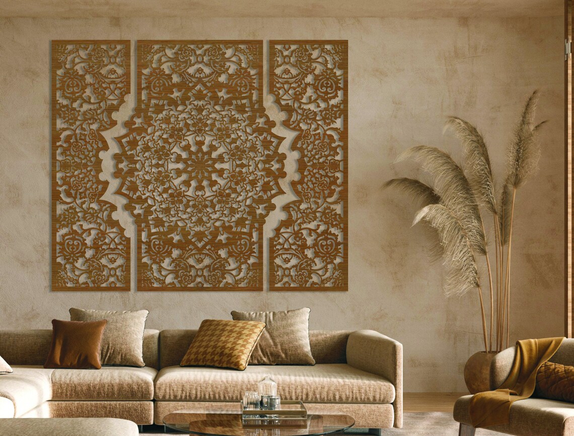 Large Set of Decorative Wall Panels, Wall Hanging, Wood Wall Art ...