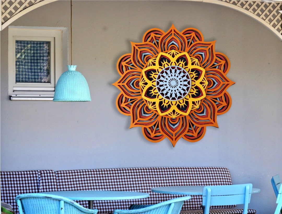 Wood Mandala Wall Art , Wood Wall Decor , Bedroom Wall Art , Spiritual ...