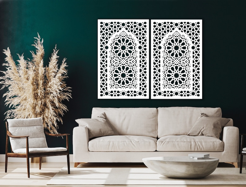 Arabic Window Moroccan Panel Wooden Wall Art Moroccan - Etsy