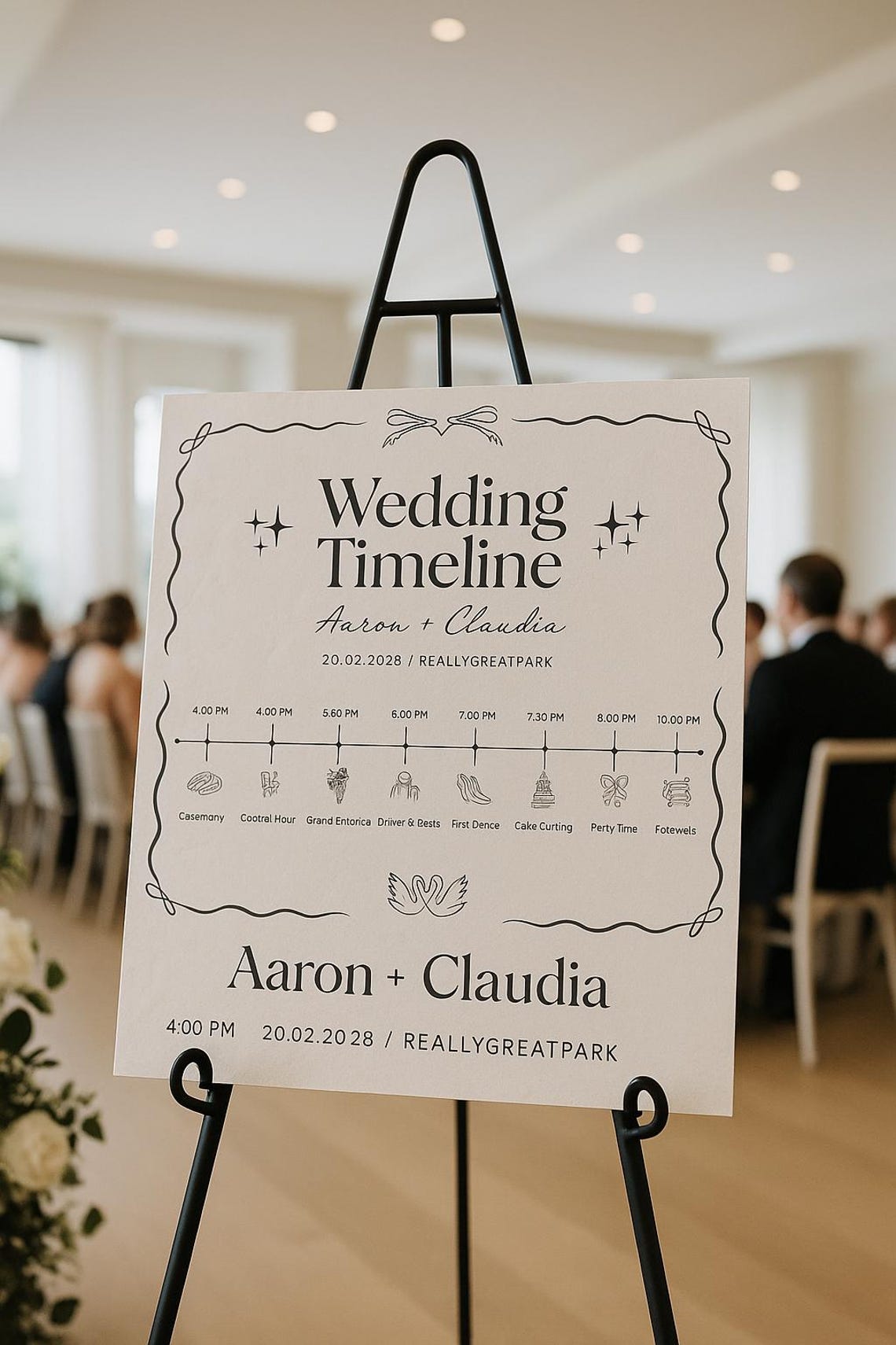 Editable Wedding Timeline Template | Wedding Day Itinerary Printable ...