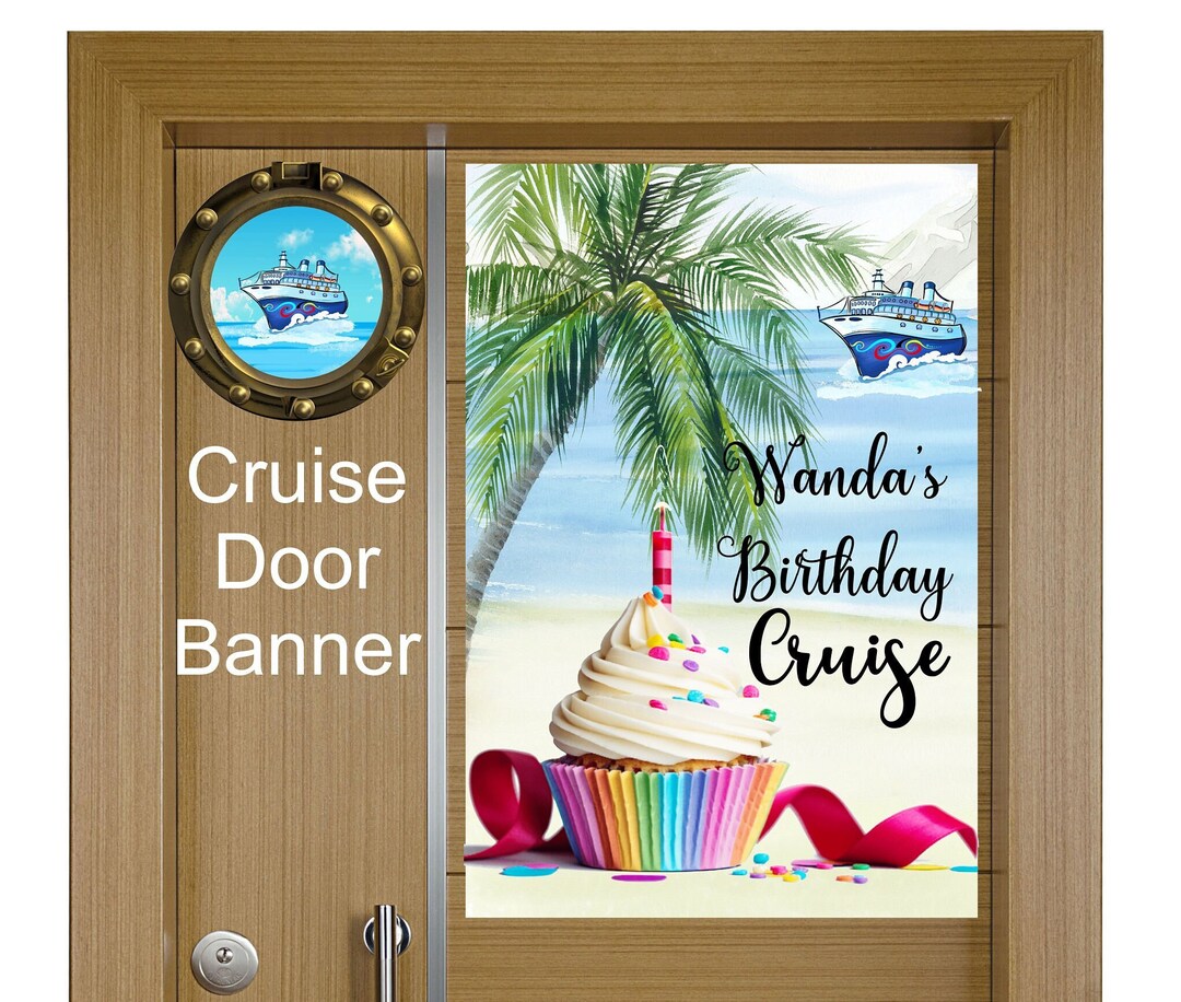 Cruise Magnet Cupcake Birthday Cruise Door Decoration, Birthday Cruise ...