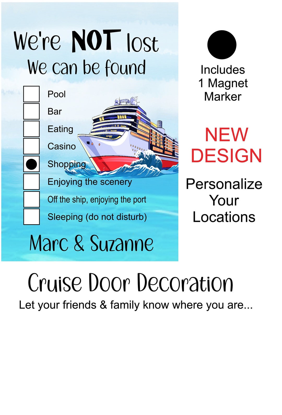 Cruise Magnet Door Decoration, Cruise Door Sign, Personalized, Cruise ...