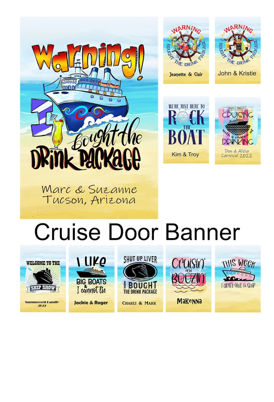 Cruise Magnet Door Decoration, Cruise Door Sign, Personalized, Cruise ...