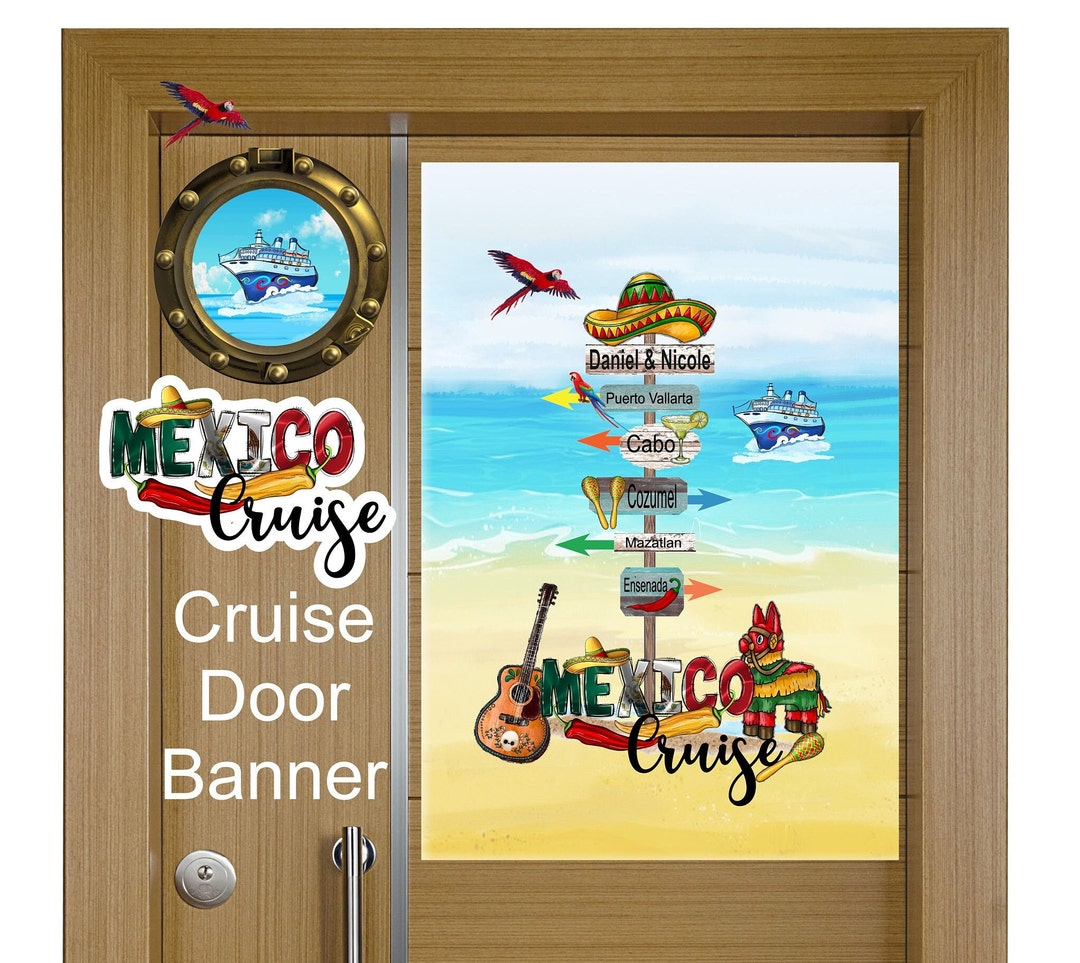 Magnetic Mexico Cruise Door Decoration, Cruise Door Sign, Personalized ...