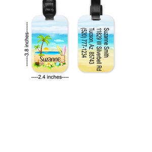 Set of 2 Personalized Cruise Travel Luggage Tags, Vacation Luggage Tags, Luggage Markers, Family ...