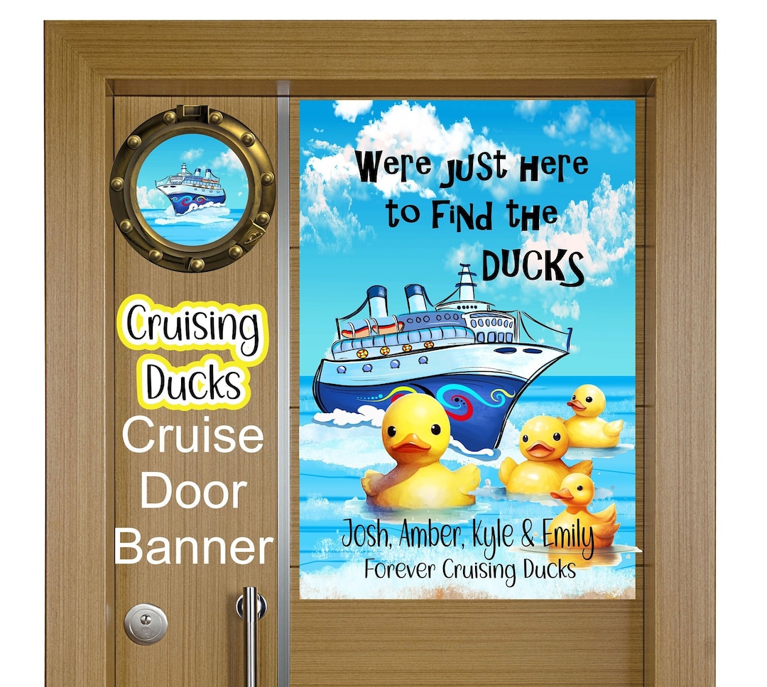 Magnetic Cruising Ducks Door Decoration, Cruise Door Sign, Personalized ...