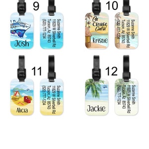 Set of 2 Personalized Cruise Travel Luggage Tags, Vacation Luggage Tags, Luggage Markers, Family ...