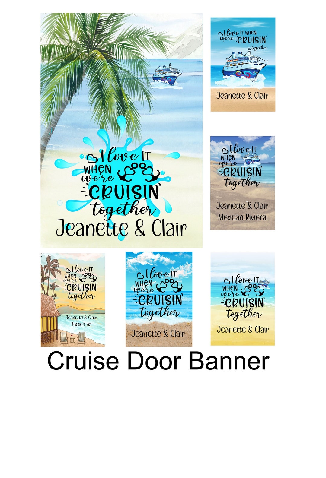Cruise Magnet Door Decoration & 2 Lanyards, Cruise Door Sign ...