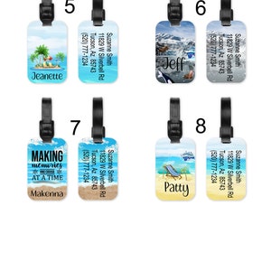 Set of 2 Personalized Cruise Travel Luggage Tags, Vacation Luggage Tags ...
