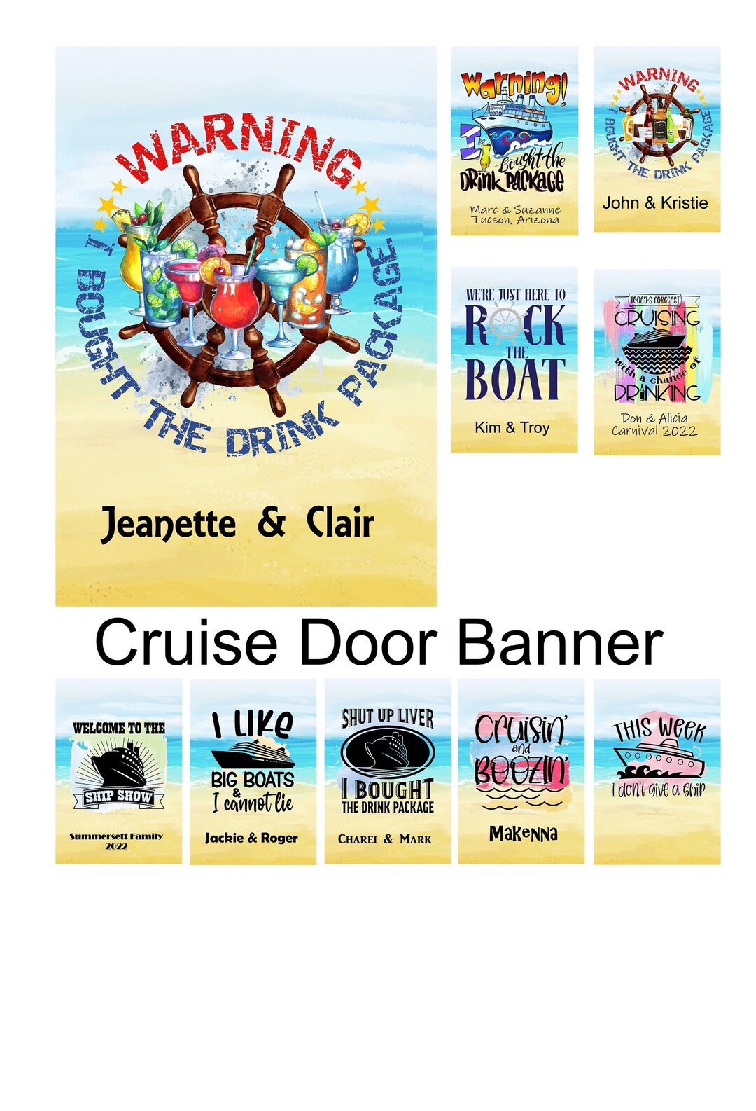 Cruise Magnet Door Decoration, Cruise Door Sign, Personalized, Cruise ...