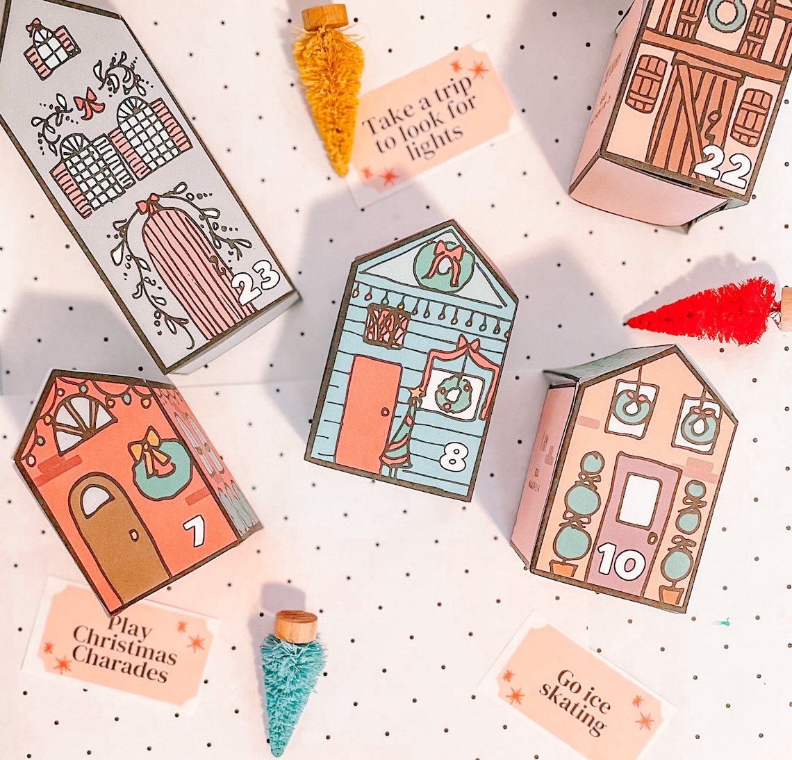 Printable Advent Village With Names of God Advent Calendar - Etsy