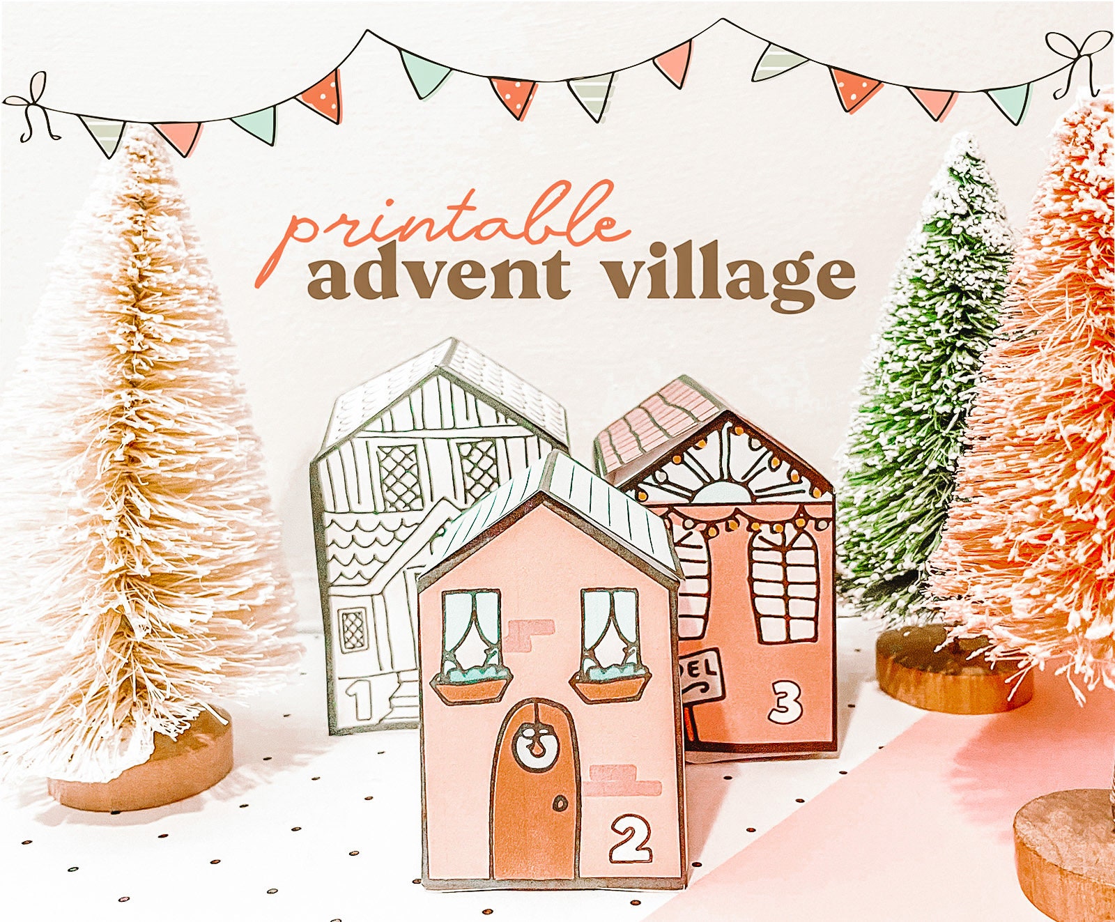 Printable Advent Village With Names of God Advent Calendar - Etsy