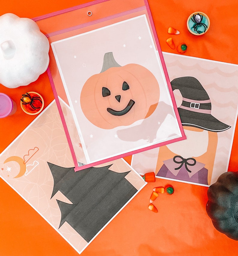 Halloween Playdough Mats Printable Playdough Mat Printable - Etsy