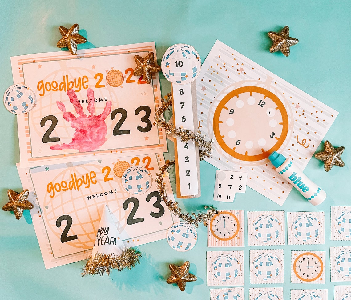 New Years Eve Activity Pack for Kids • NYE Party Hat • Coloring Pages ...