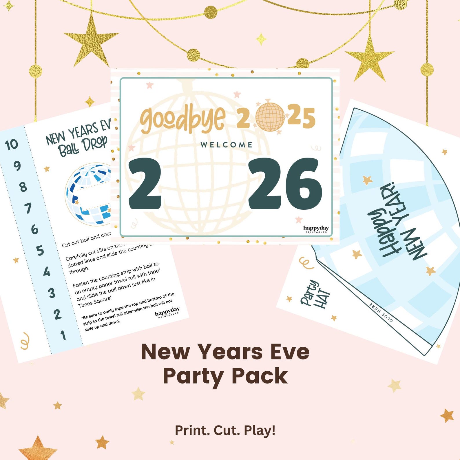 New Years Eve Activity Pack for Kids • NYE Party Hat • Coloring Pages ...