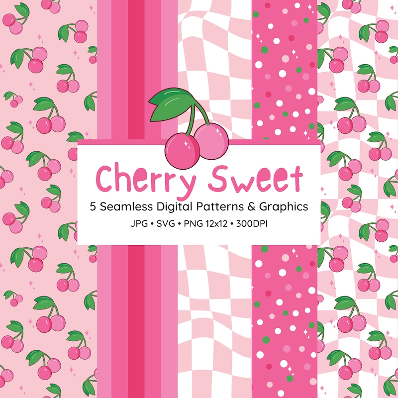 Cherry Pattern - Etsy