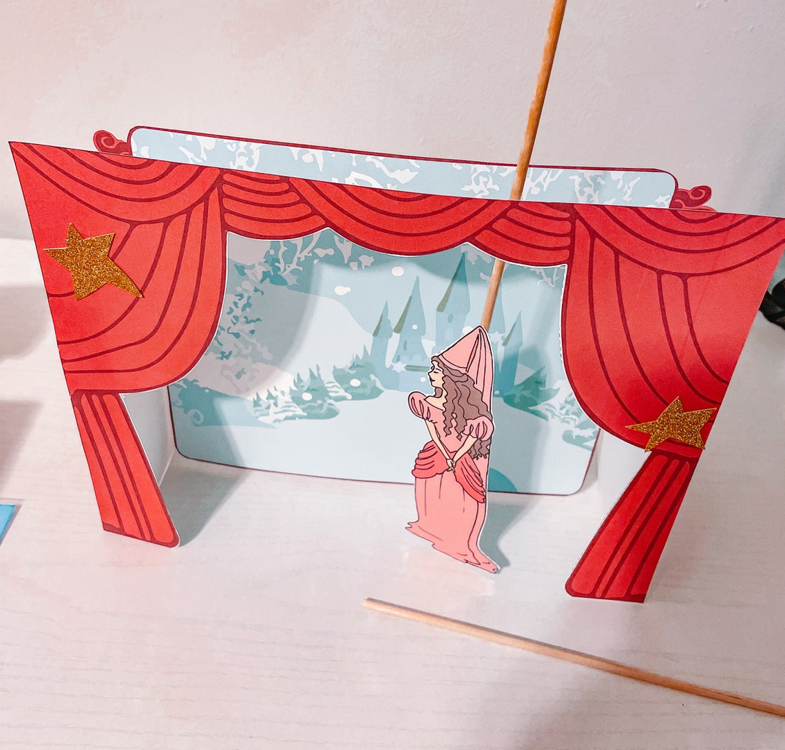 Snow Queen Puppet Theater Printable PDF Kit Printable Paper - Etsy