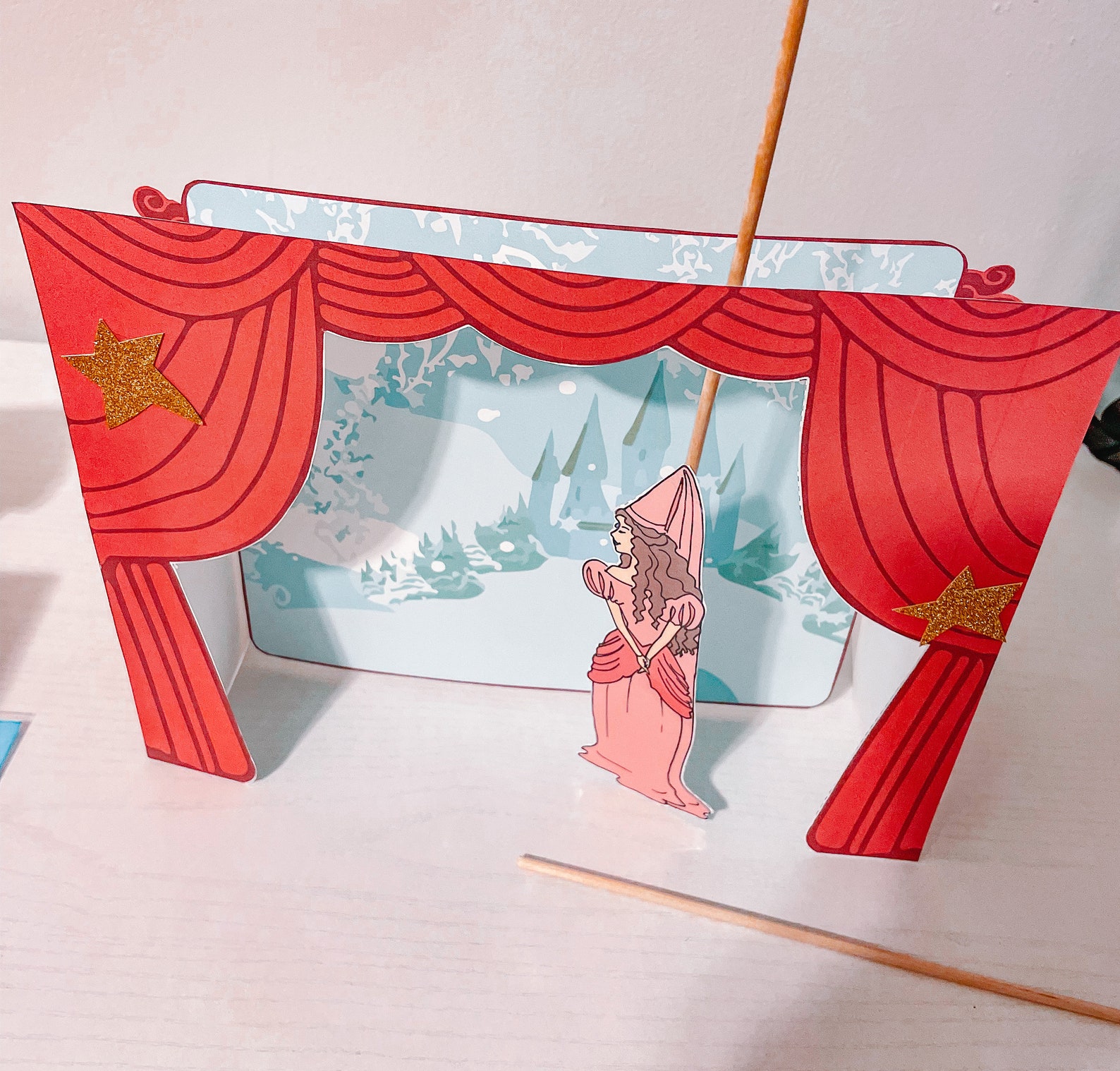 Snow Queen Puppet Theater Printable PDF Kit - Printable Paper Theatre ...