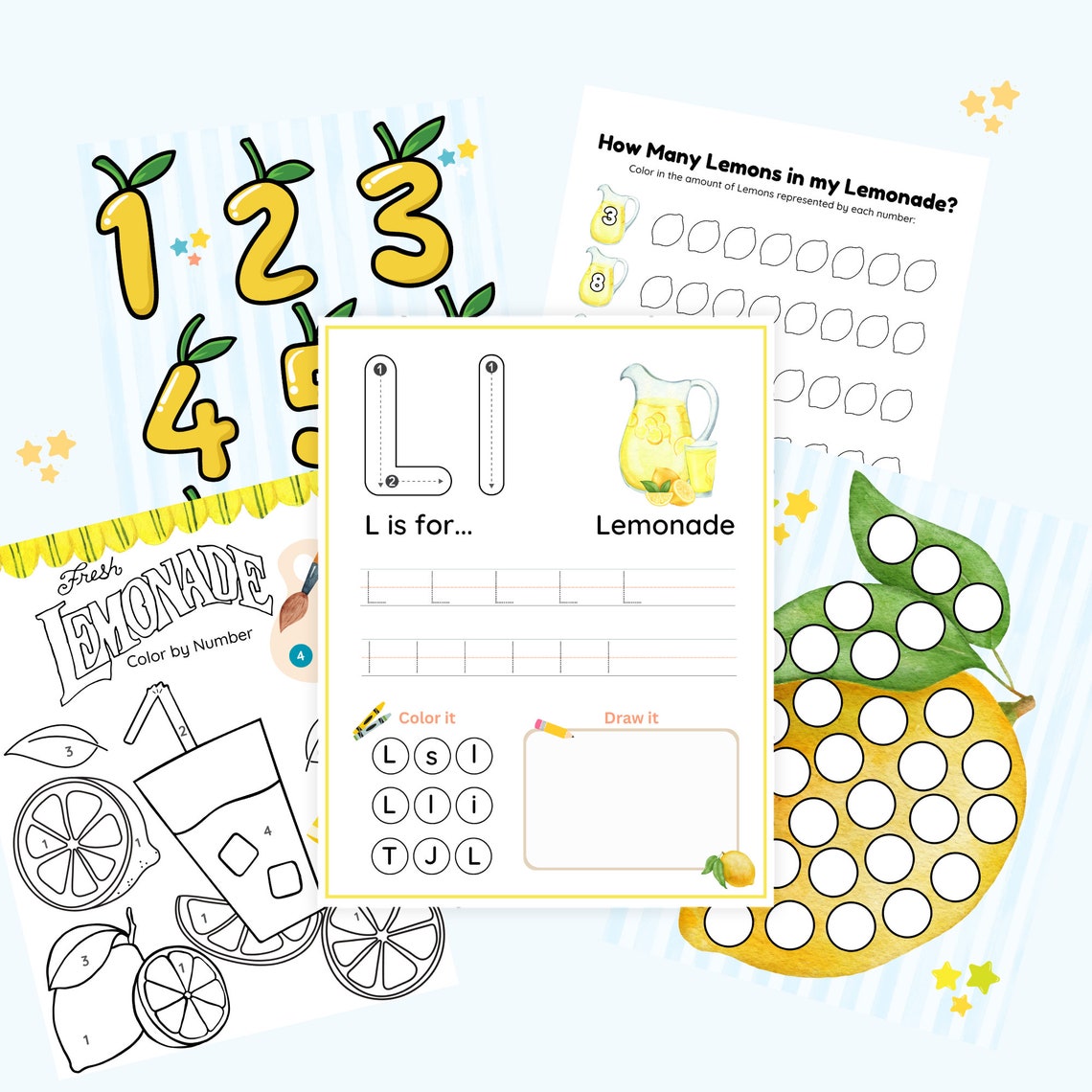 Lemonade Stand Printable Activities - Etsy