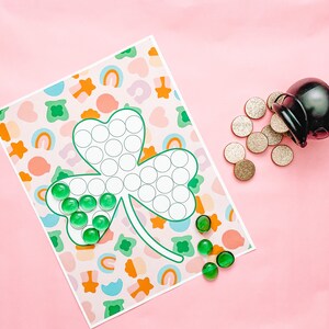 St Patrick's Day Activity Bundle • Shamrock Dot Sheet • Instant ...