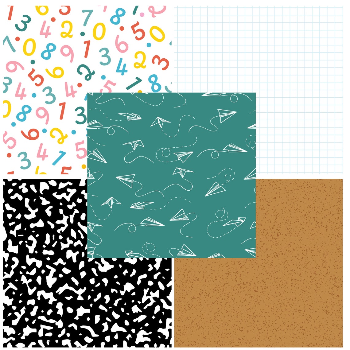 Back to School Seamless Patterns JPG & SVG Digital Paper - Etsy