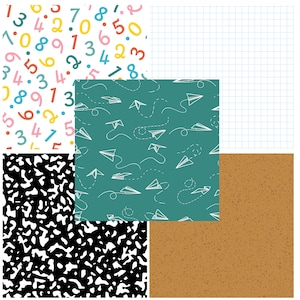 Back to School Seamless Patterns, JPG & SVG Digital Paper Pack, Back to ...