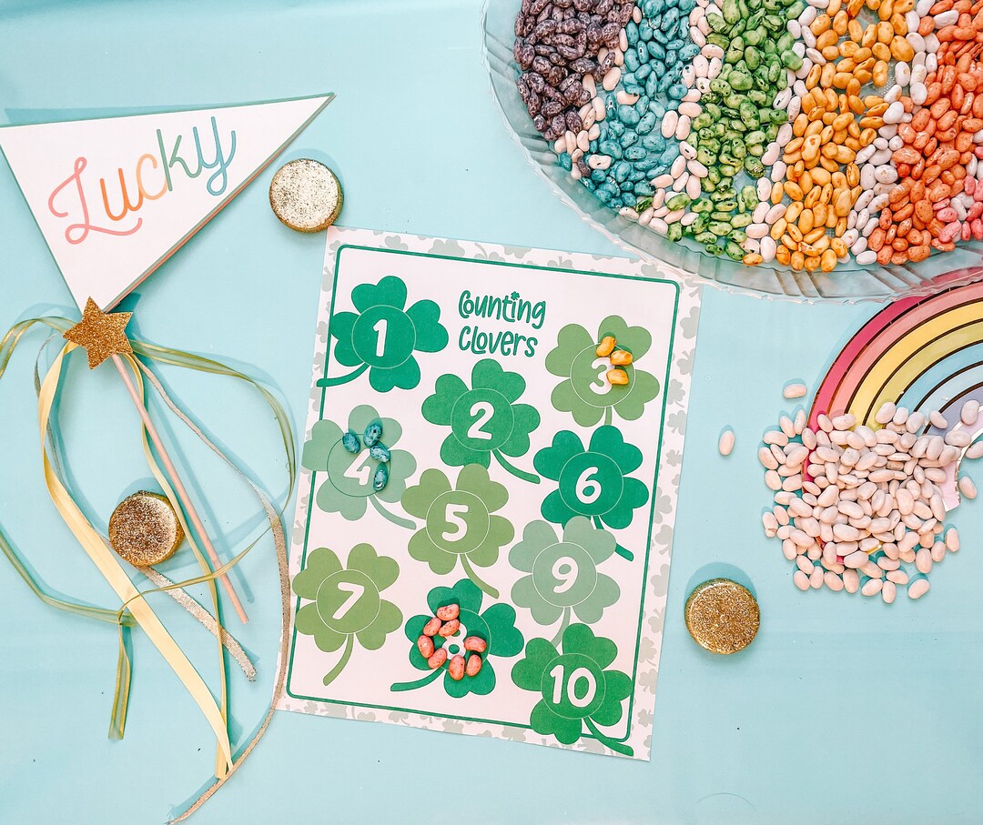 St Patrick's Day Activity Bundle • Shamrock Dot Sheet • Instant ...