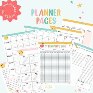 Printable Planner • homeschool Planner Pages • 2025-2026 Planner Pages ...